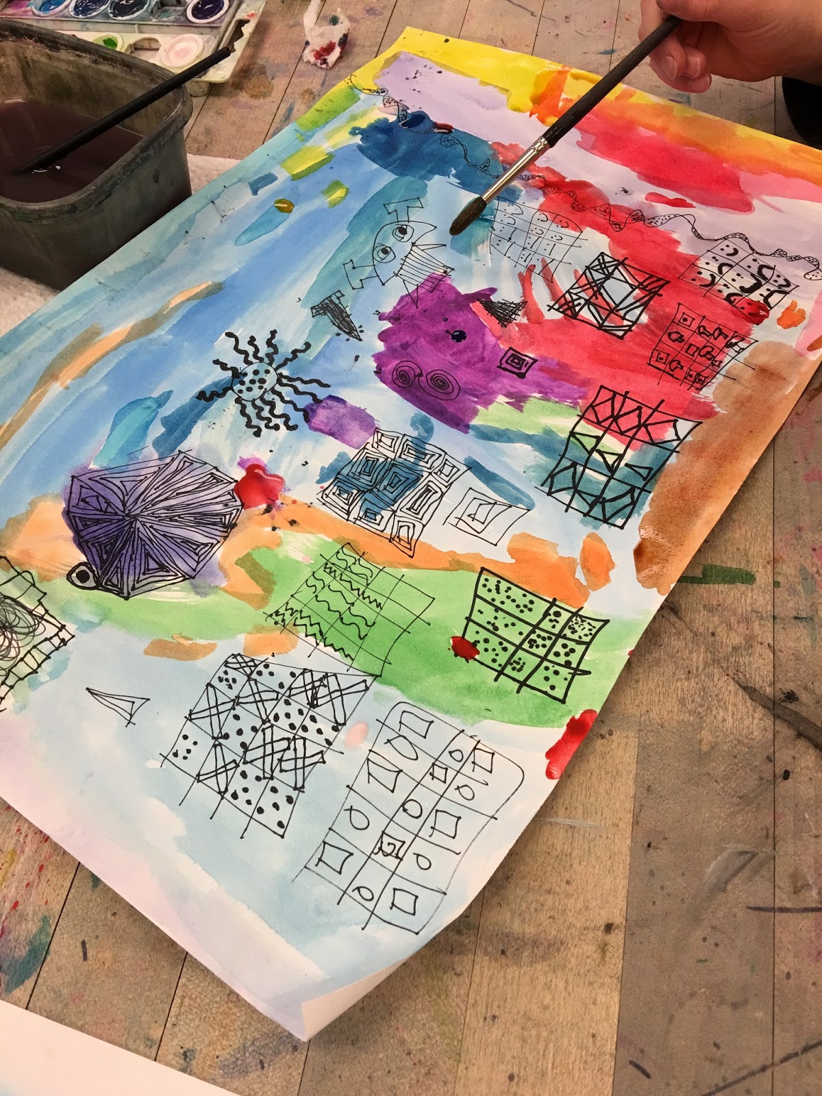 Art Room Blog: 4th Grade Collaborative Bird Project...