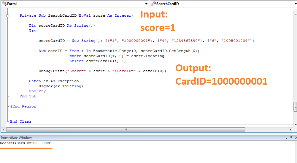 How To Search In 2d Array By Linq Vb Net