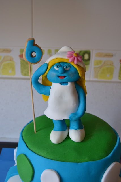 Pastel de pitufina - Imagui