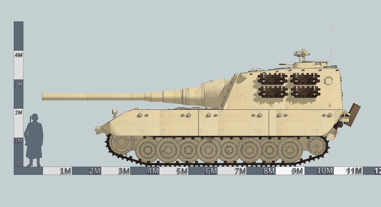 SketchUP Power 草圖力量: Entwicklung series TANK E100 JAGDPANZER with 150mm ...