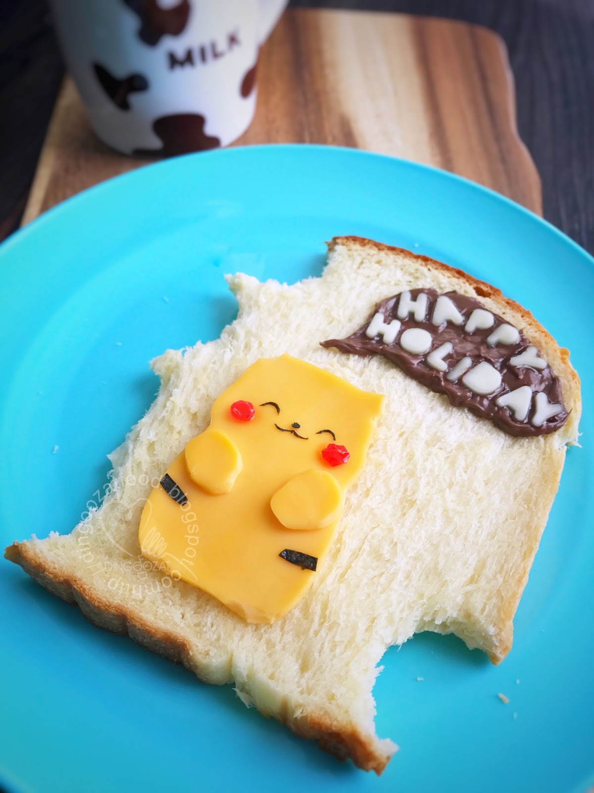 Miki's Food Archives : Pikachu Breakfast Cheese Sandwich 皮卡丘芝士吐司