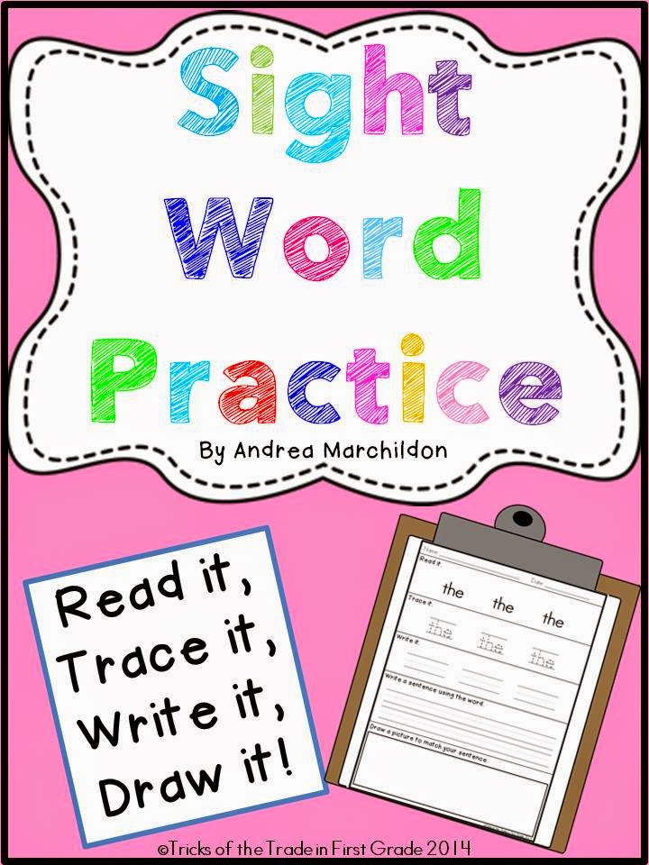 Classroom Freebies Too: Sight Word Practice Pages