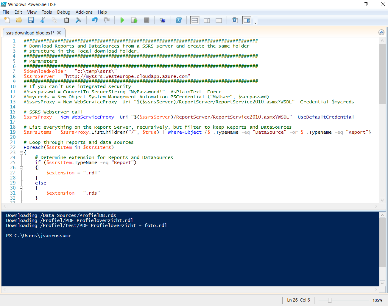 Microsoft BI Tools: SSRS Snack: Download all SSRS reports