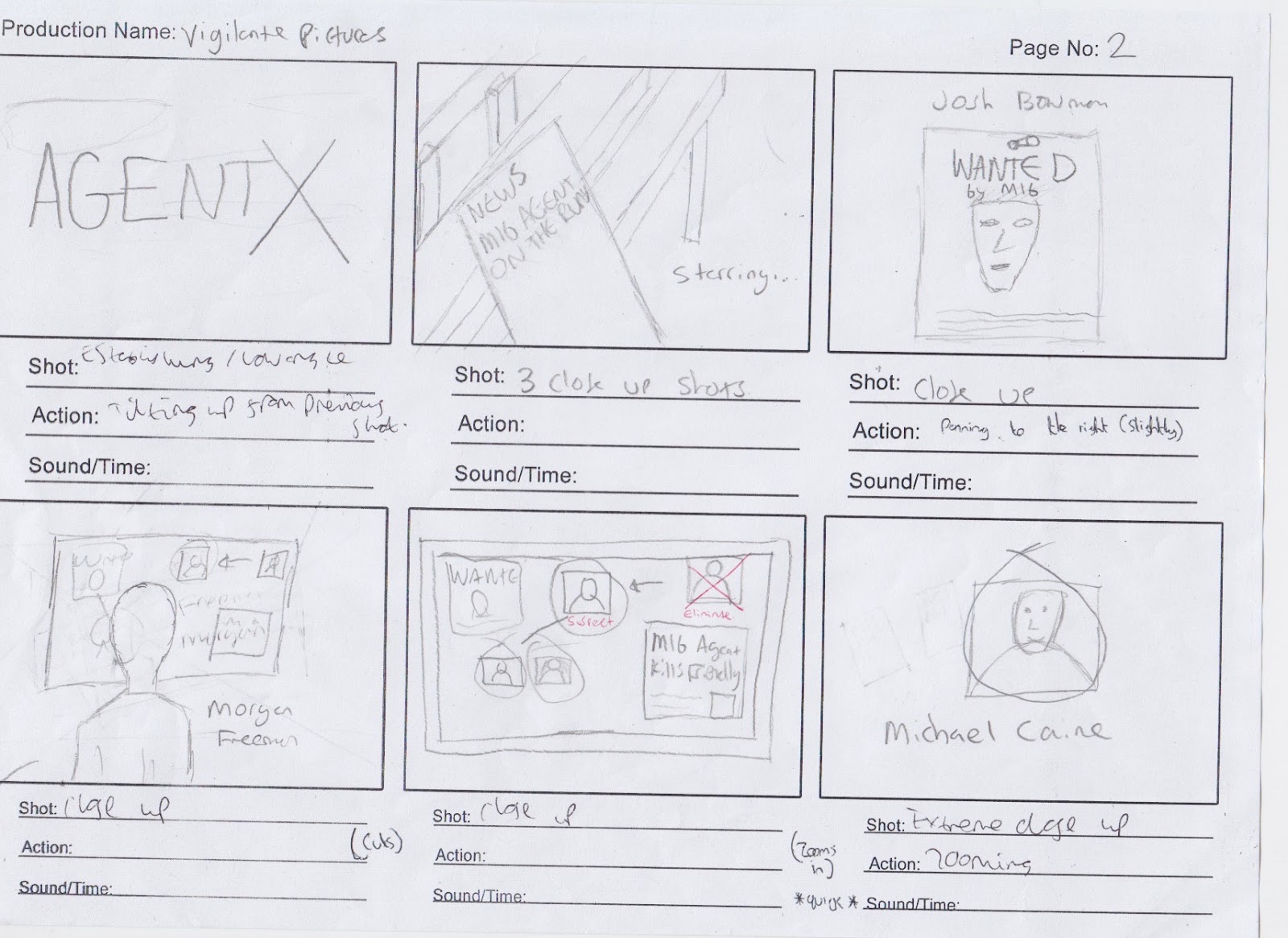 AS Level Media Blog: Storyboard for our title sequence