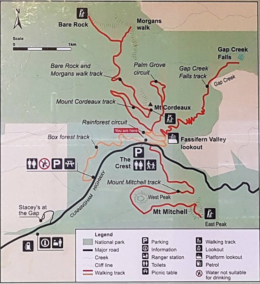 National Park Odyssey: Walks, Cunningham's Gap Section of Main Range ...