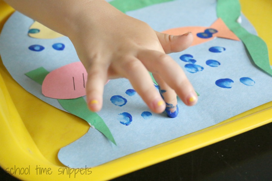Fingerprint Fish Bubbles Counting Activity | School Time Snippets