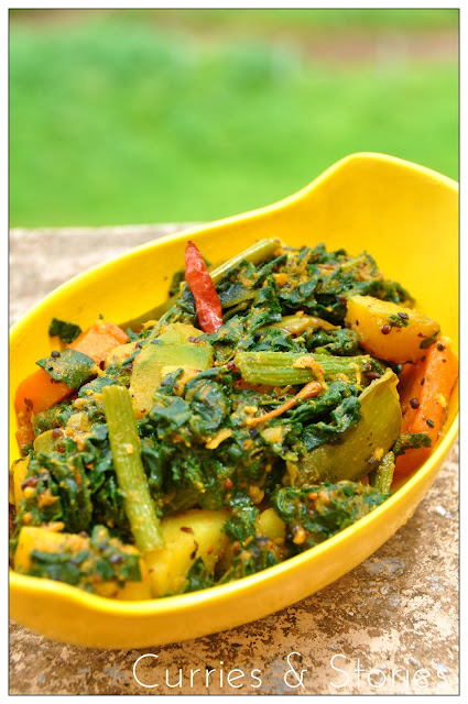 Kumro Shaker Chorchori (Vegetable medley with Pumpkin leaves) - Curries ...