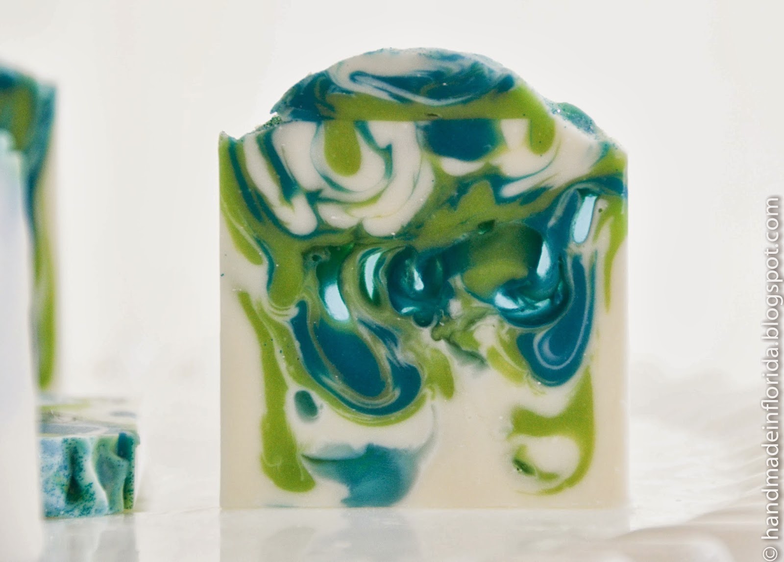 Sea Glass, a CP & MP Drop Swirl Soap - Handmade in Florida