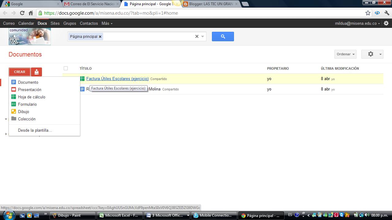 LAS TIC UN GRAN UNIVERSO: PROCEDIMIENTO PARA COMPARTIR DOCUMENTOS EN ...