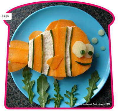 Sandwichs con la forma de Nemo. - Ideas y material gratis para fiestas ...