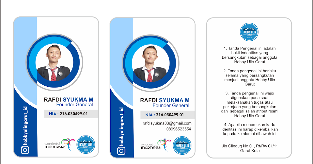 Desain ID Card Office Professional Keren Format CoreDraw X7 Free ...