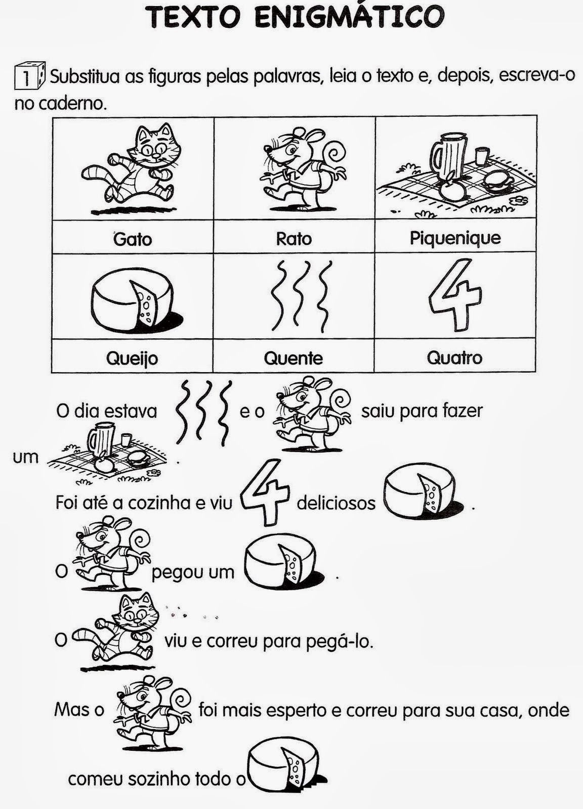 PARA QUEM AMA ALFABETIZAÇÃO: FRASES ENIGMÁTICAS