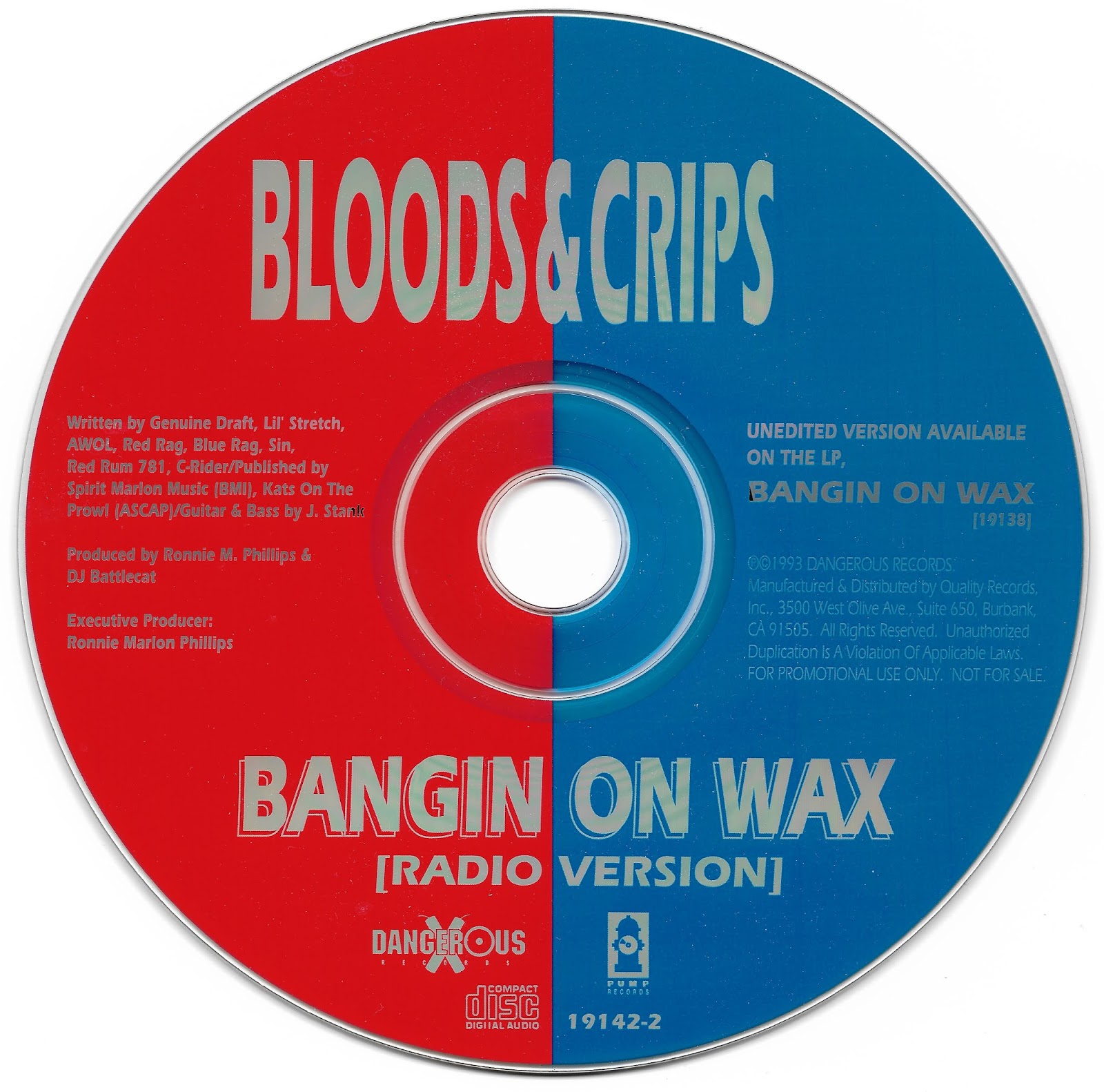 Old School Hip Hop CD Singles: Bloods & Crips - Bangin On Wax