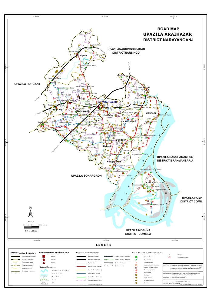 Mouza & Land Use Maps of Araihazar Upazila, Narayanganj, Bangladesh ...