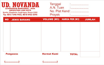 Cetak Nota: Cetak Nota Harga Di Jogjakarta.