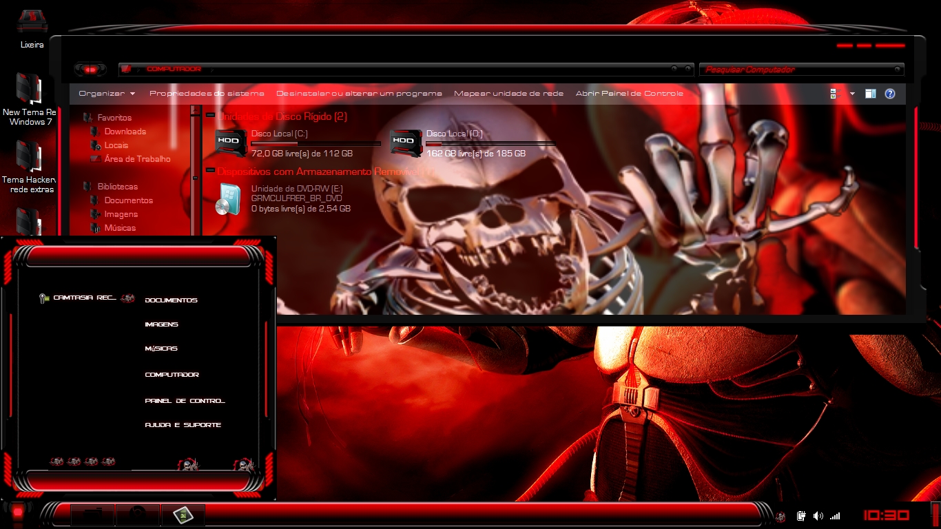 RD INFORMÁTICA: tema hacker windows 7 e Extras redd