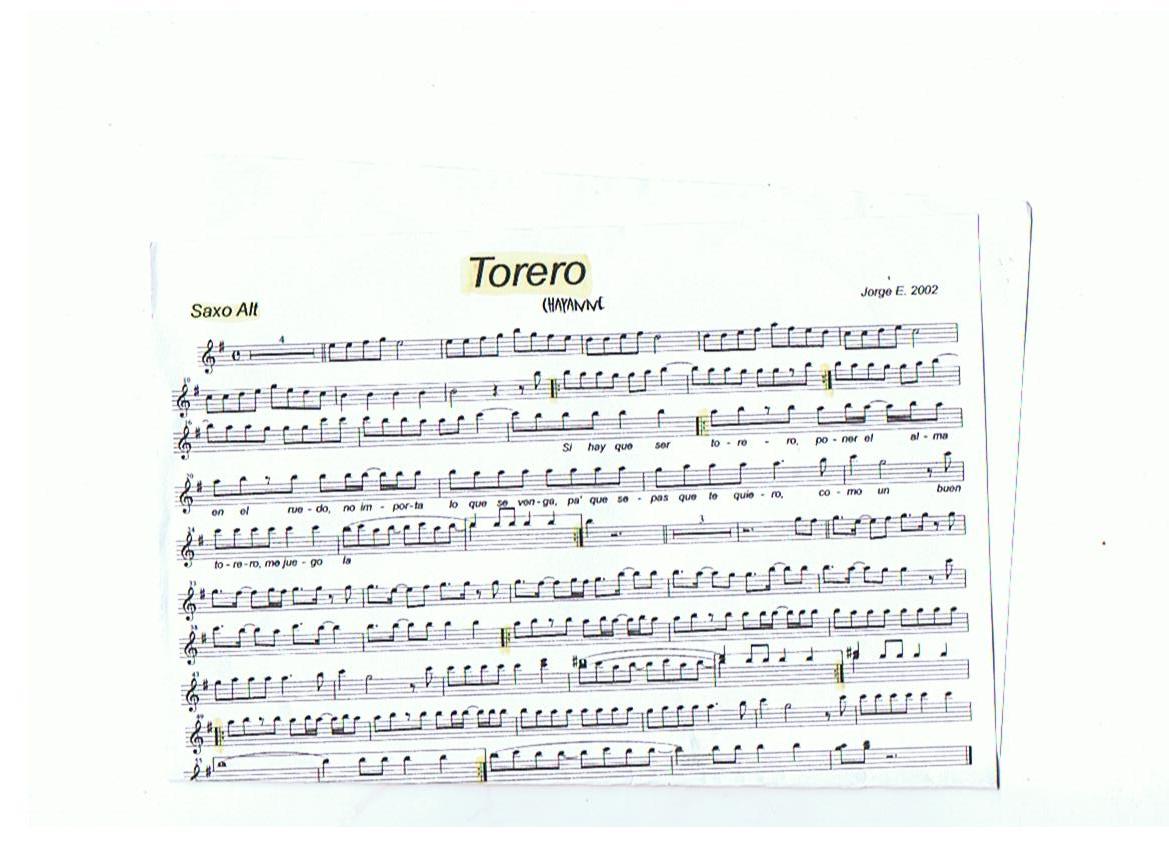 todoinstrumento/partiturasgratis: torero alto saxo