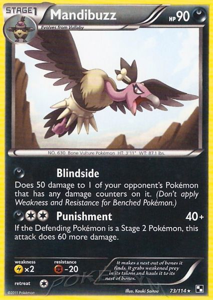 Pokemon Card of the Day: Mandibuzz (Black and White) | PrimetimePokemon ...