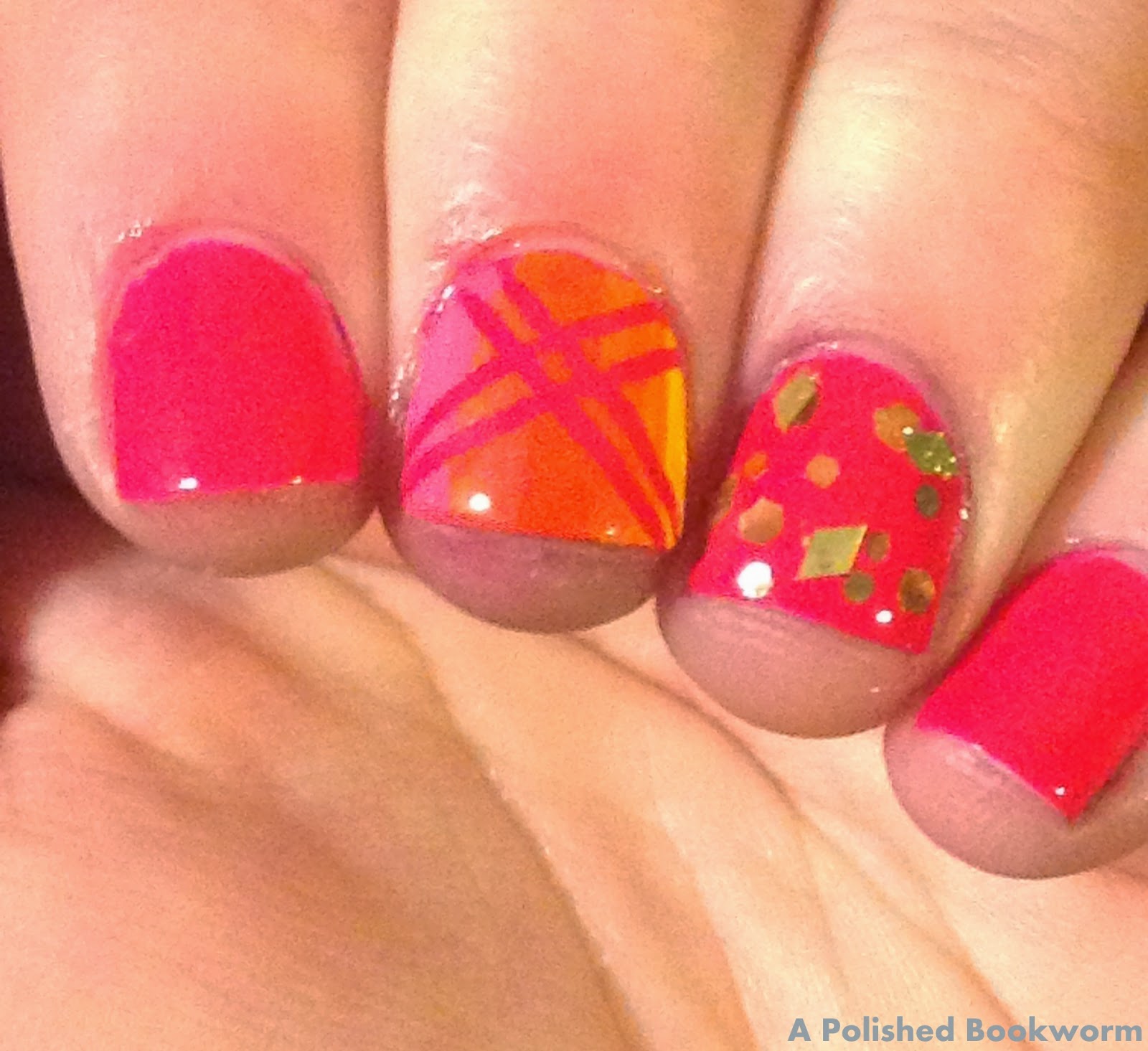 Streaky Gradient Nail Art