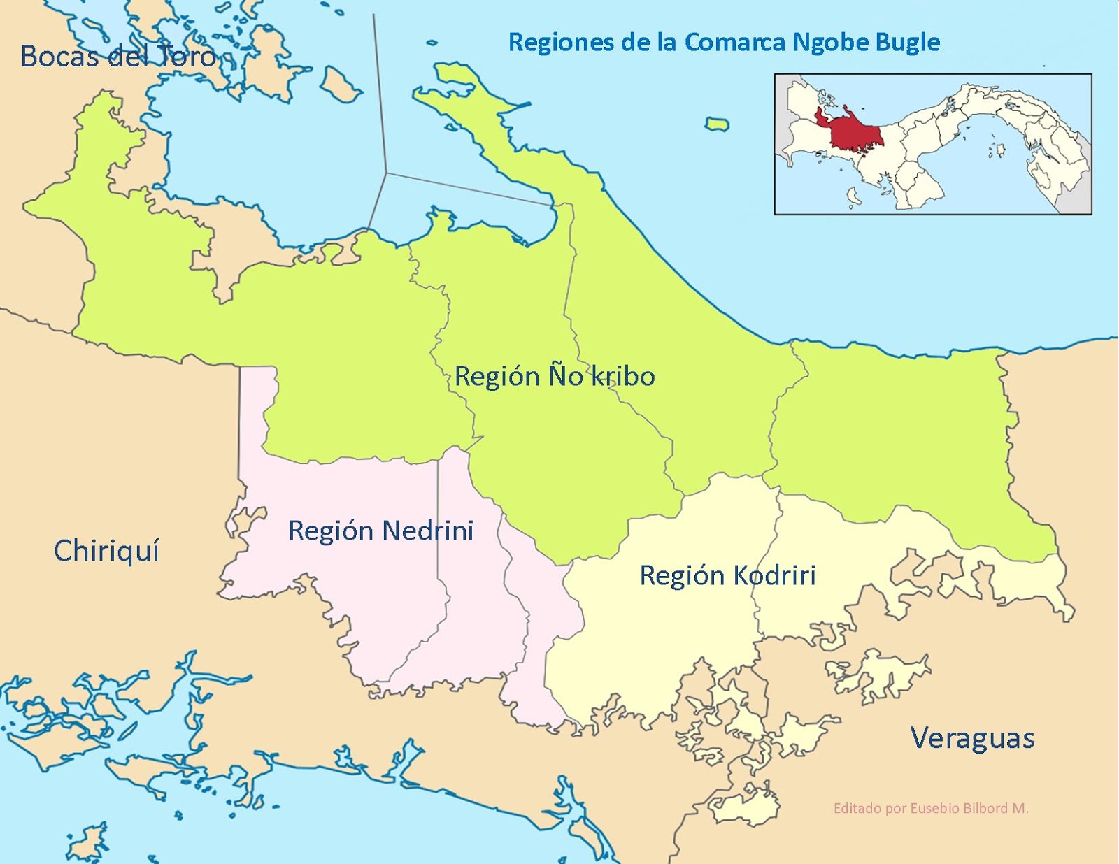 EUSEBIO BILBORD MUTARI: Mapa de la Comarca Ngobe Bugle