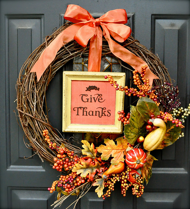 thanksgiving autumn wreath idea {tutorial} | Little Birdie Secrets