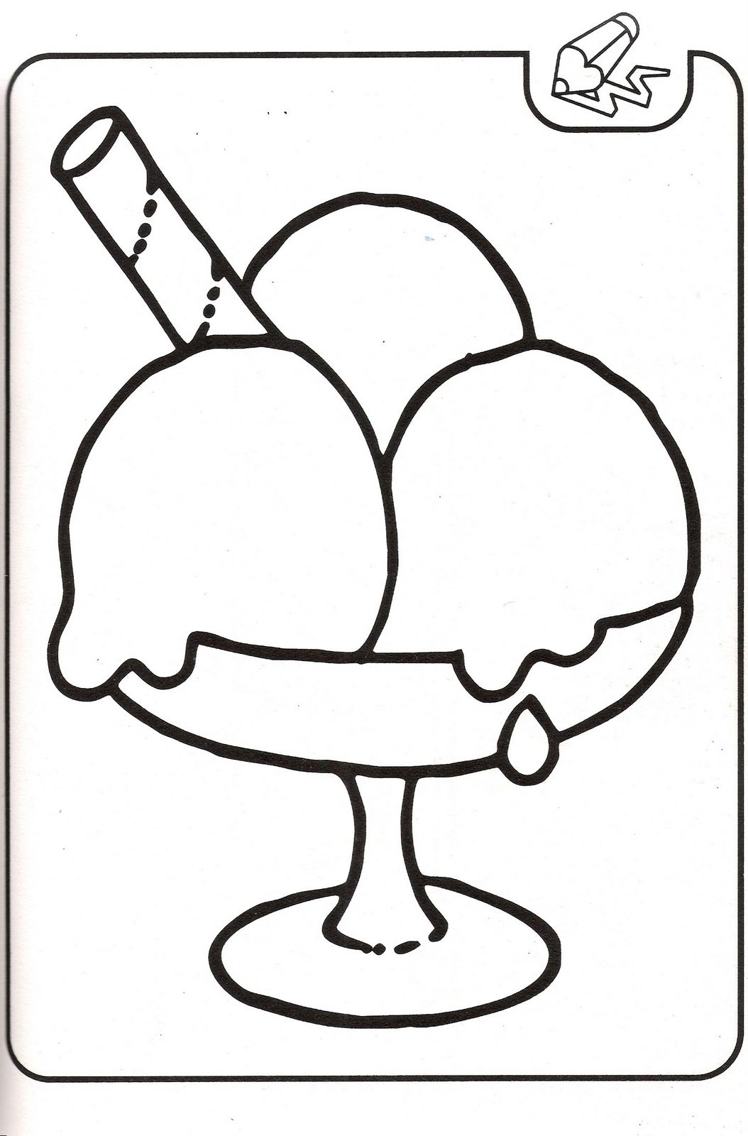 Dibujo De Helado Para Colorear Kawaii Acerca De Helado