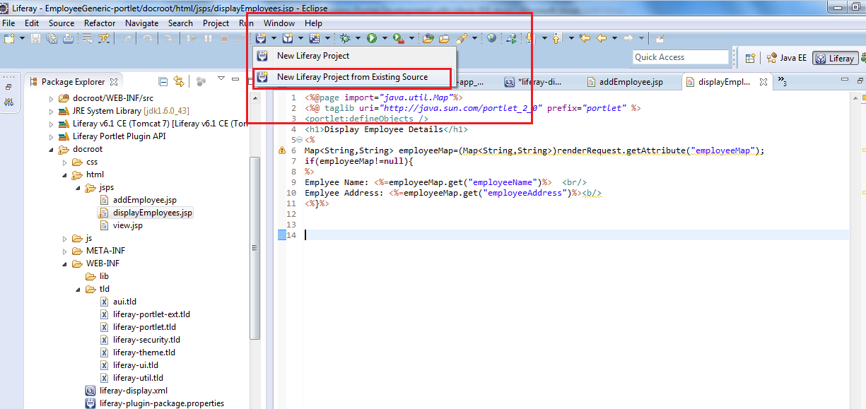 Generic Portlet Development with Liferay Plugins SDK and Liferay IDE ...