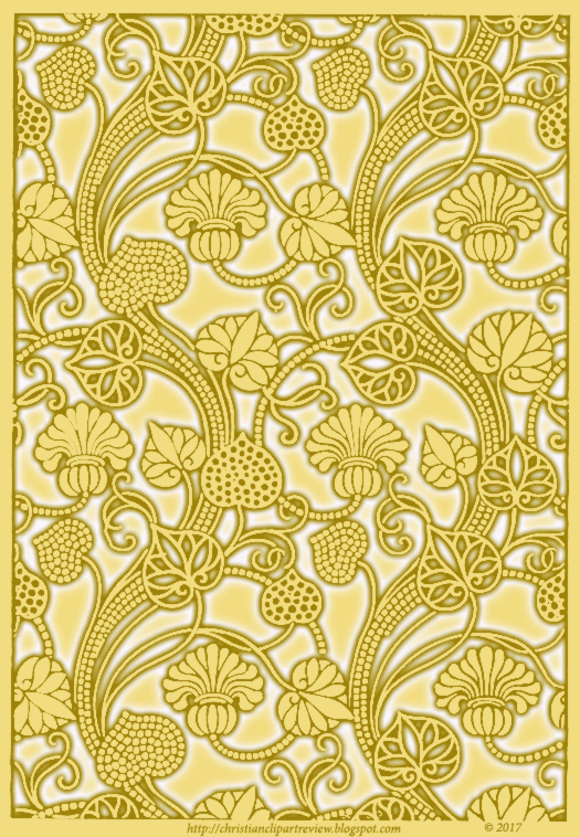 Three gold patterned papers for Chrismon crafting | Christian Clip Art ...