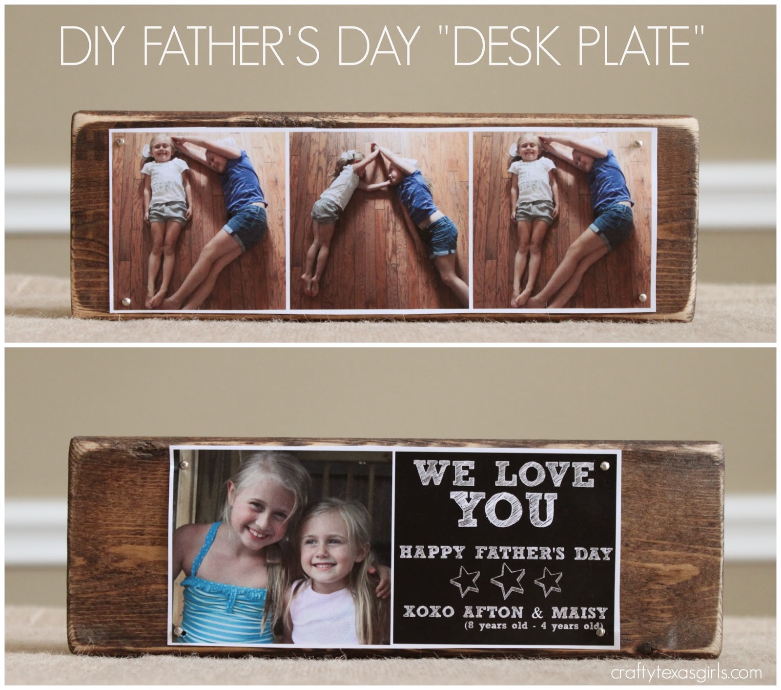 Crafty Texas Girls: DIY Father's Day "Desk Plate"