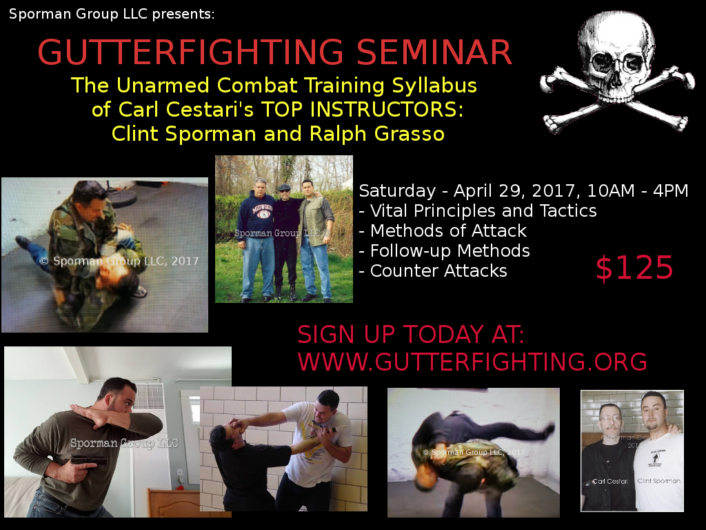 Blackthorn: Gutterfighting Seminar April 29th 2017