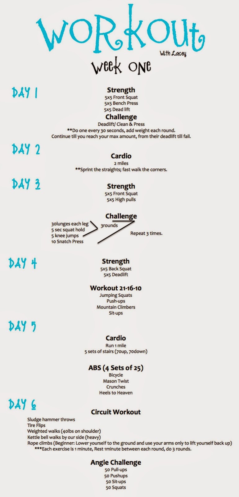 Boots and Yoga Pants: Work out week 1