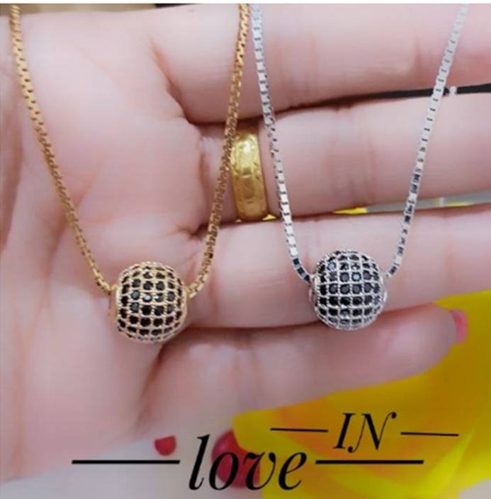 kalung bulat corak hitam 01 | XUPING KOTA KUPANG