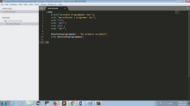 Imprimir un dato en PHP