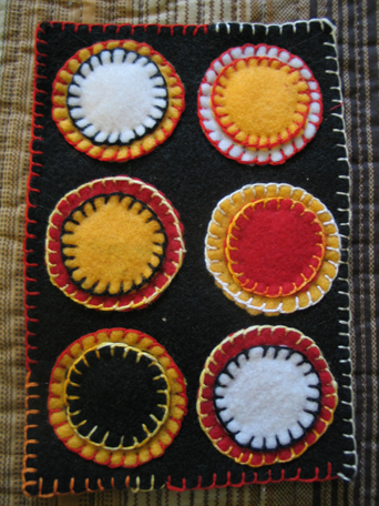 children can sew this miniature penny rug | Art Education Daily