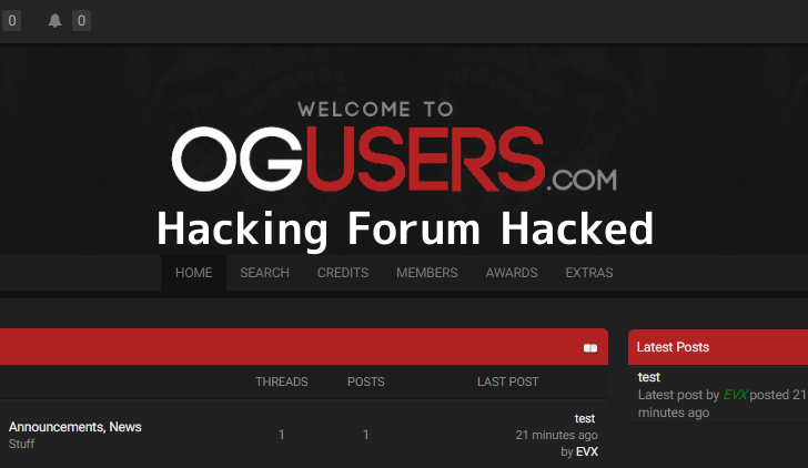 OGusers Hacked - Hacking Forum Hacked & stolen Users Personal Data