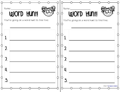 Word Hunt Freebie! - Teacher by the Beach