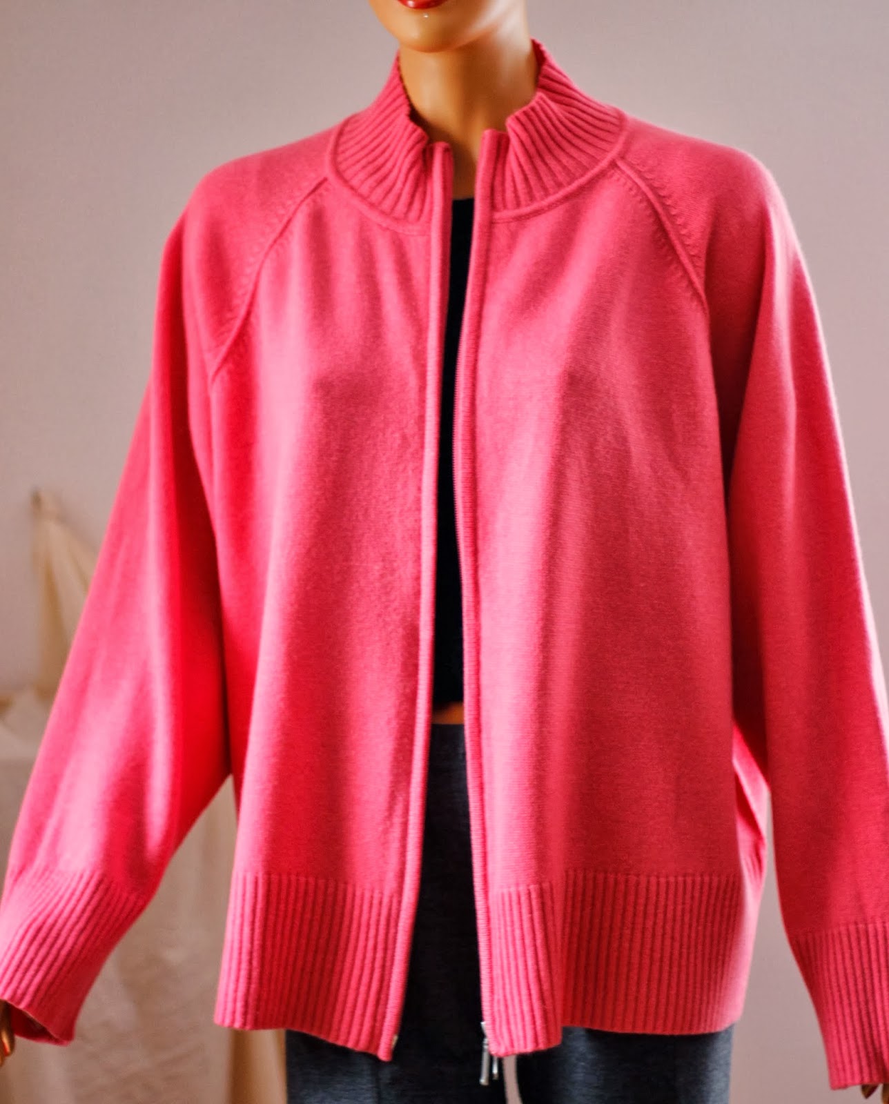 cu ce ma imbrac?: NFS - J.Jill – 100% casmir, cardigan roz