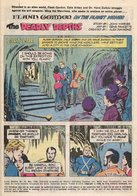 BEACH BUM COMICS : FLASH GORDON ATTACKED BY A CAVE CREATURE