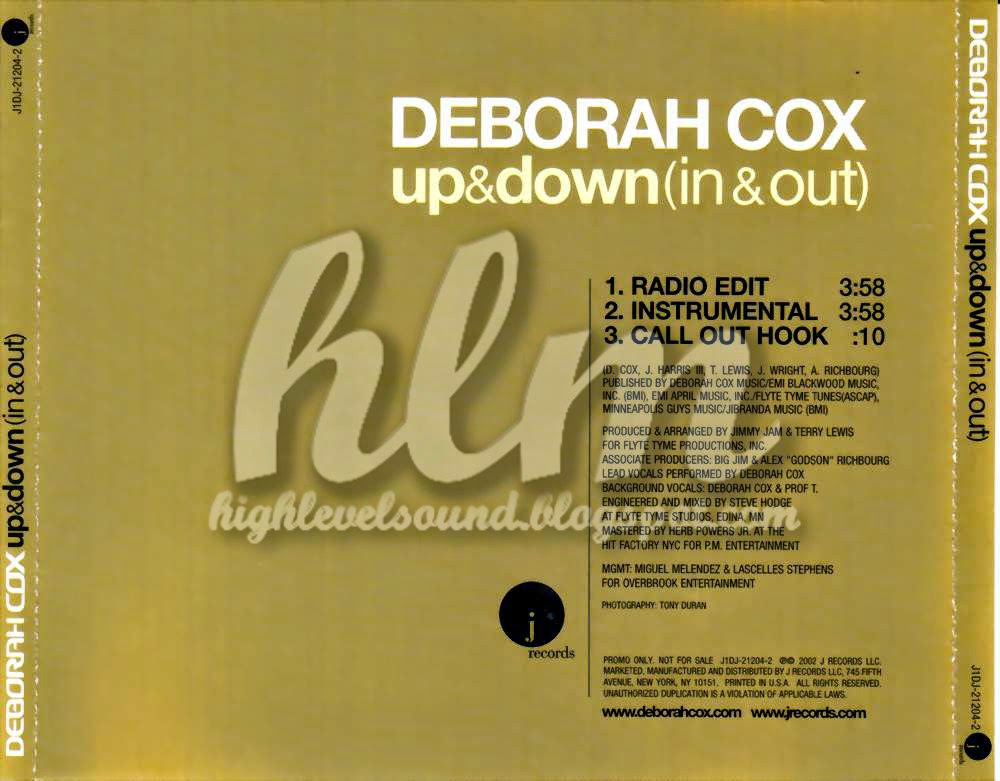 highest level of music: Deborah Cox - Up & Down (In & Out)-(Promo_CDS ...