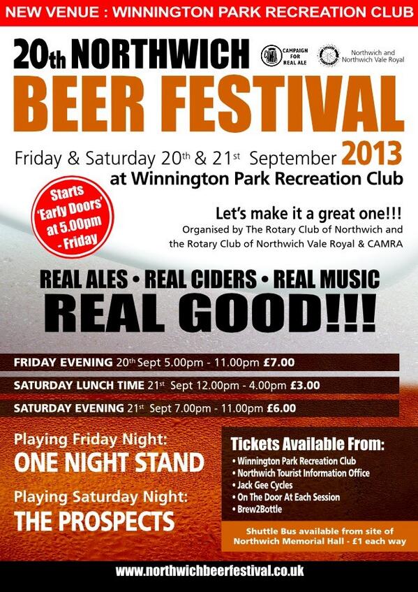 Winnington Park Recreation Club: Northwich Beer Festival