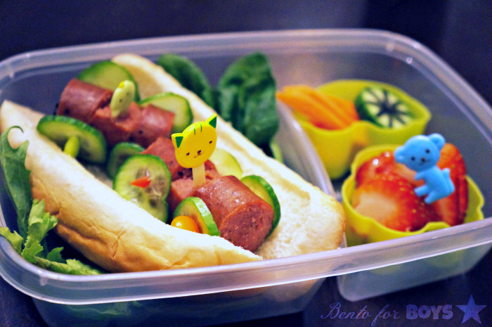 Boy Bento: Hot Dog Race Car Bento