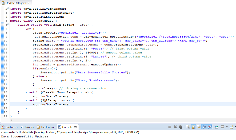 Teach Me How To program: database connectivity - Database Connectivity Java MySql