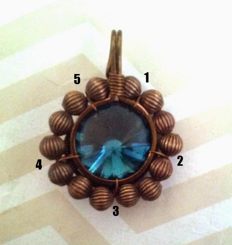 Malfait Luciu: Free Tutorial - Beaded Wire Rivoli Bezel