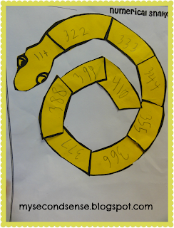 My Second Sense: Number Patterns and Snakes (freebie)