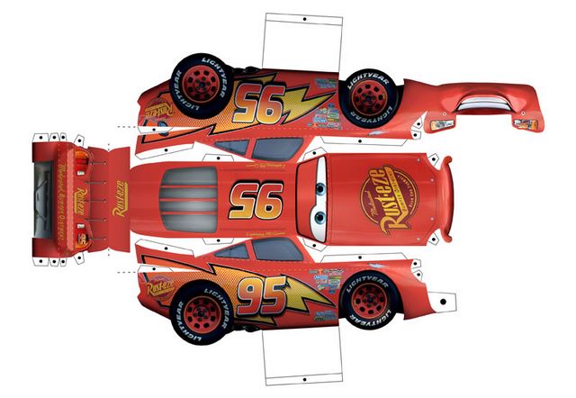 SP. Papel Modelismo: PaperCraft - Carros Disney - McQueen