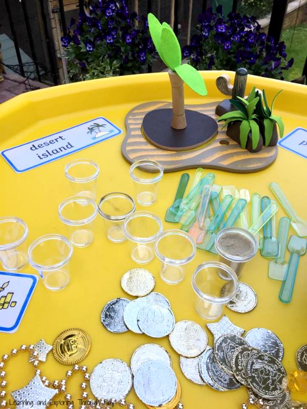 Learning and Exploring Through Play: Pirate Themed Tuff Tray