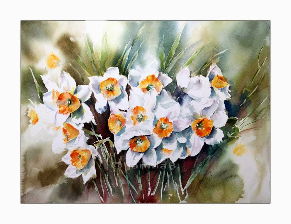 Aquarellzauber...!: Narzissen