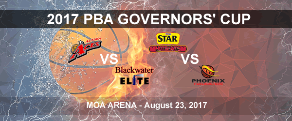 List of PBA Game(s) Wednesday August 23, 2017 @ MOA Arena