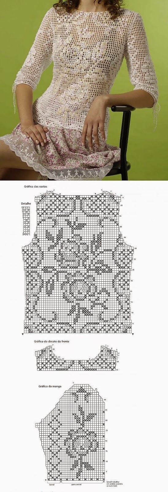 Πλεκτες Ιδεες-Crochet Ideas: Crochet shirt pattern -πλεκτη μπλουζα με ...