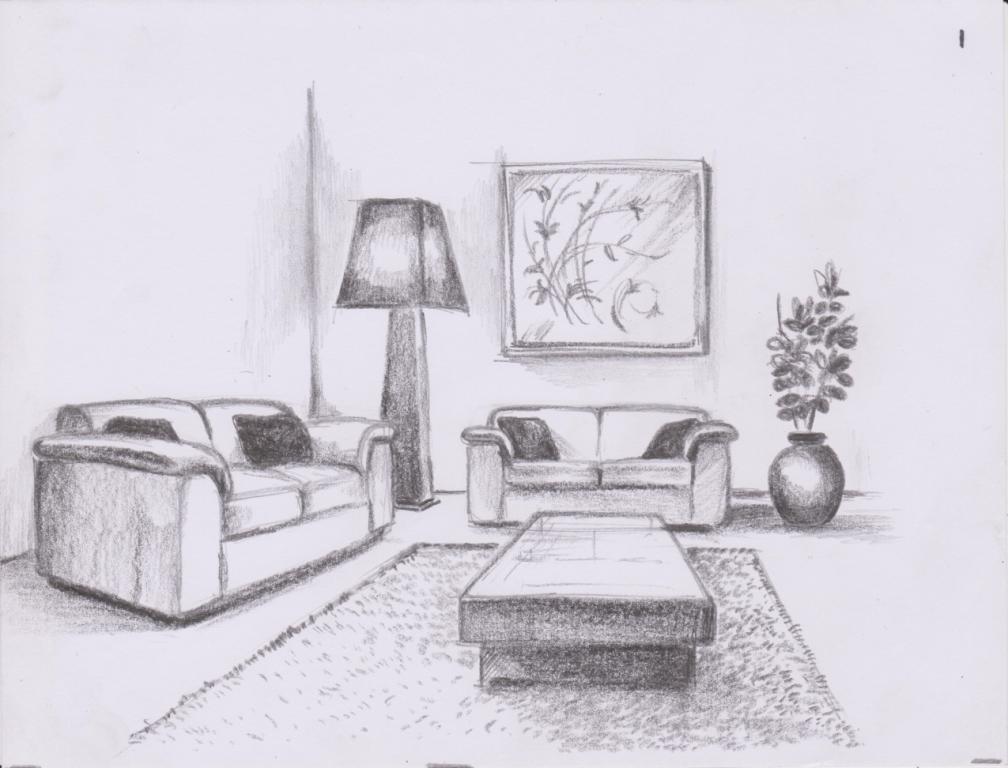 OYEE-IHIIIR: HOW TO DRAW A SIMPLE LIVING ROOM